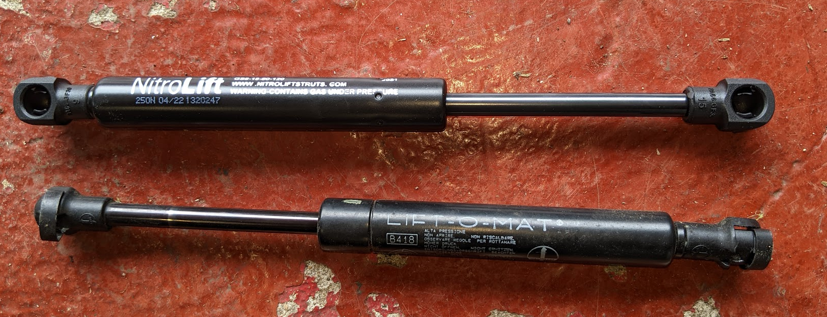 Replace hood struts